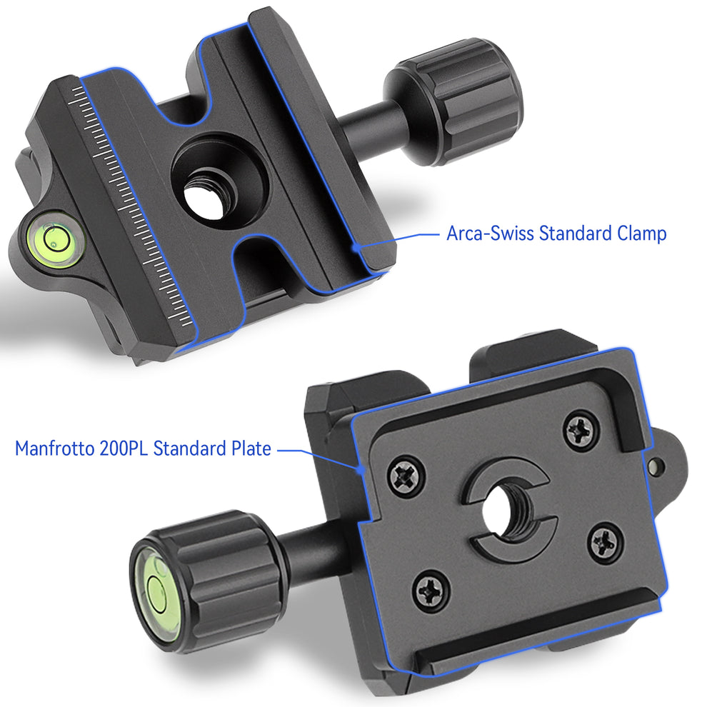 Haoge Schnellverschluss-QR-Klemmenadapter-Konverter für Manfrotto RC2 ...